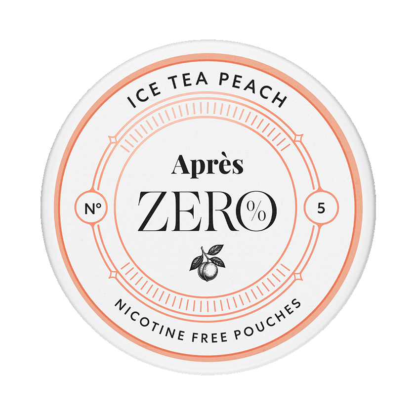 Köp Après No.5 Ice Tea Peach Zero Nikotinfritt Snus - Från 14,90 kr/st⭐